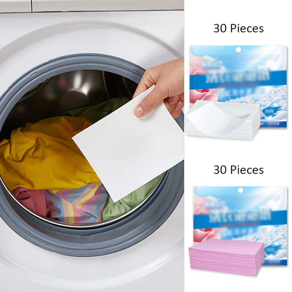30-PCS-Laundry-Bubble-Paper-Enzyme-Concentrate-Deep-Clean-Washing ...