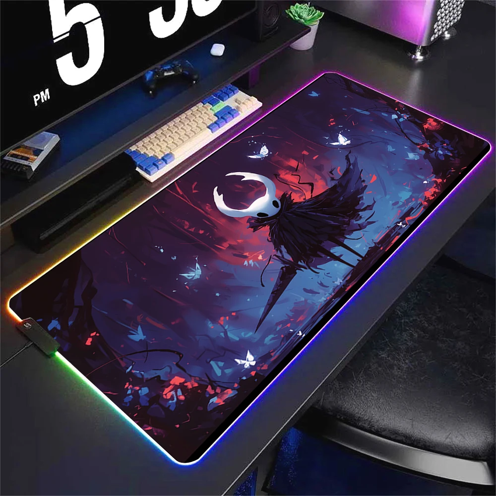 Hollow Knight Pc Gamer Accessories LED Mouse Pad Backlit Desk Protector ...