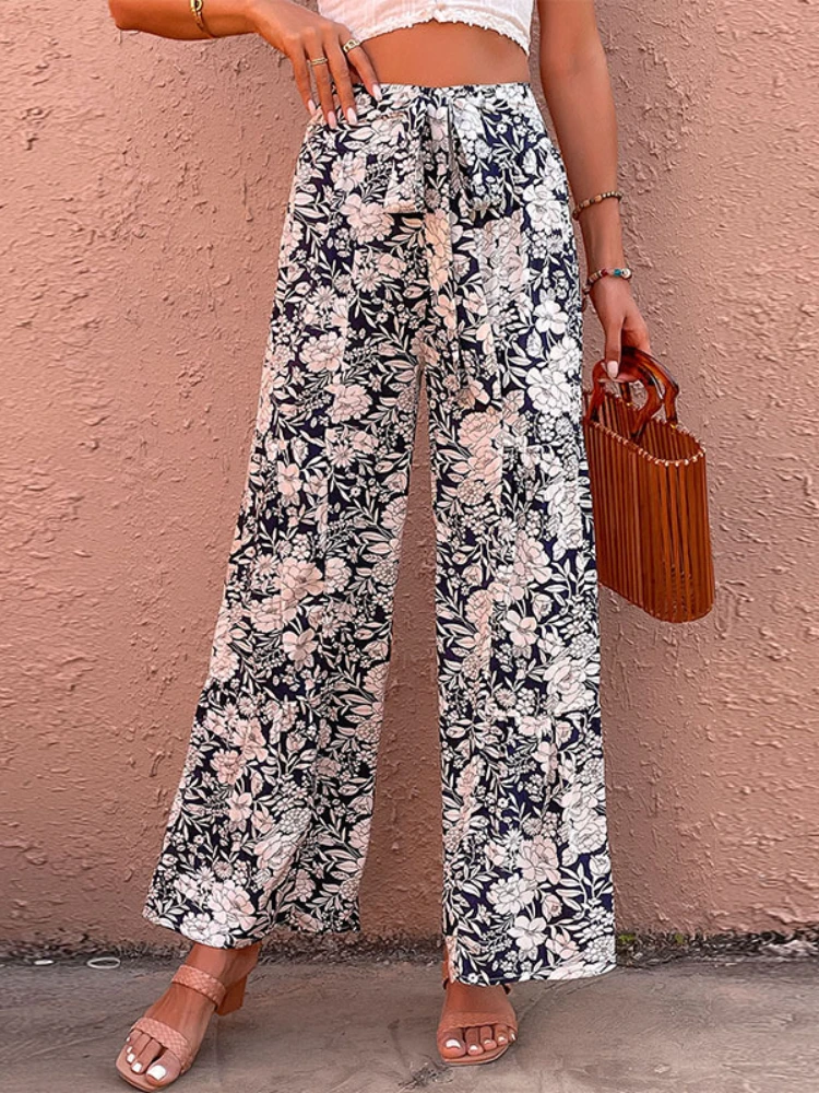 Womens-Wide-Leg-Palazzos-Pants-Summer-Loose-Casual-Floral-Slacks ...