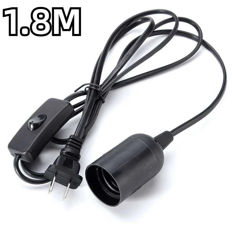 Lamp Base Holder Power Cord Cable 1.8m E27 EU Hanging Pendant LED Light ...