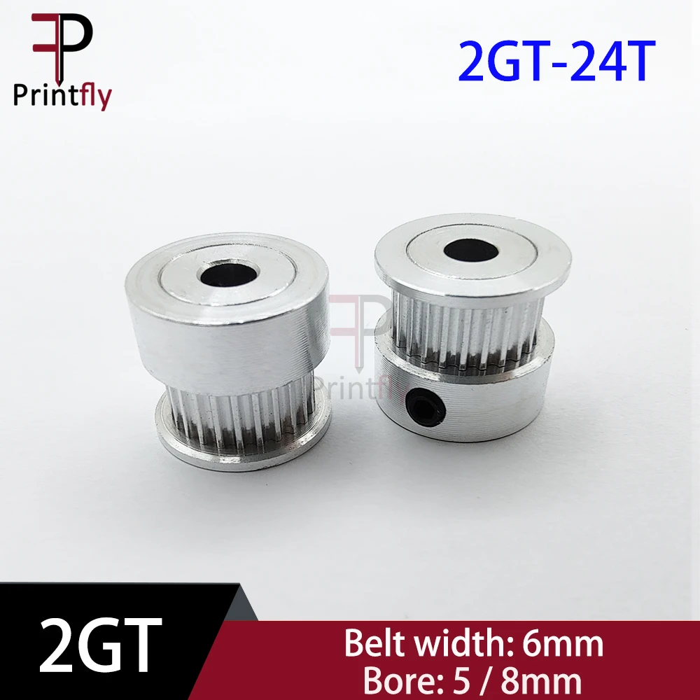 Printfly 2GT 24 Teeth GT2 Timing Pulley 2M Belt Width 6MM Bore 5/8MM ...