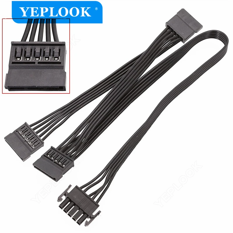 5Pin to 3x SATA HDD SSD Power Cable For Cooler Master Silent Pro Gold ...