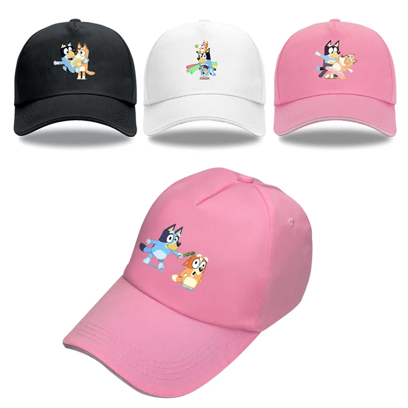 Bluey-And-Bingo-Family-Anime-Baseball-Cap-Dog-Family-Cartoon-Character ...