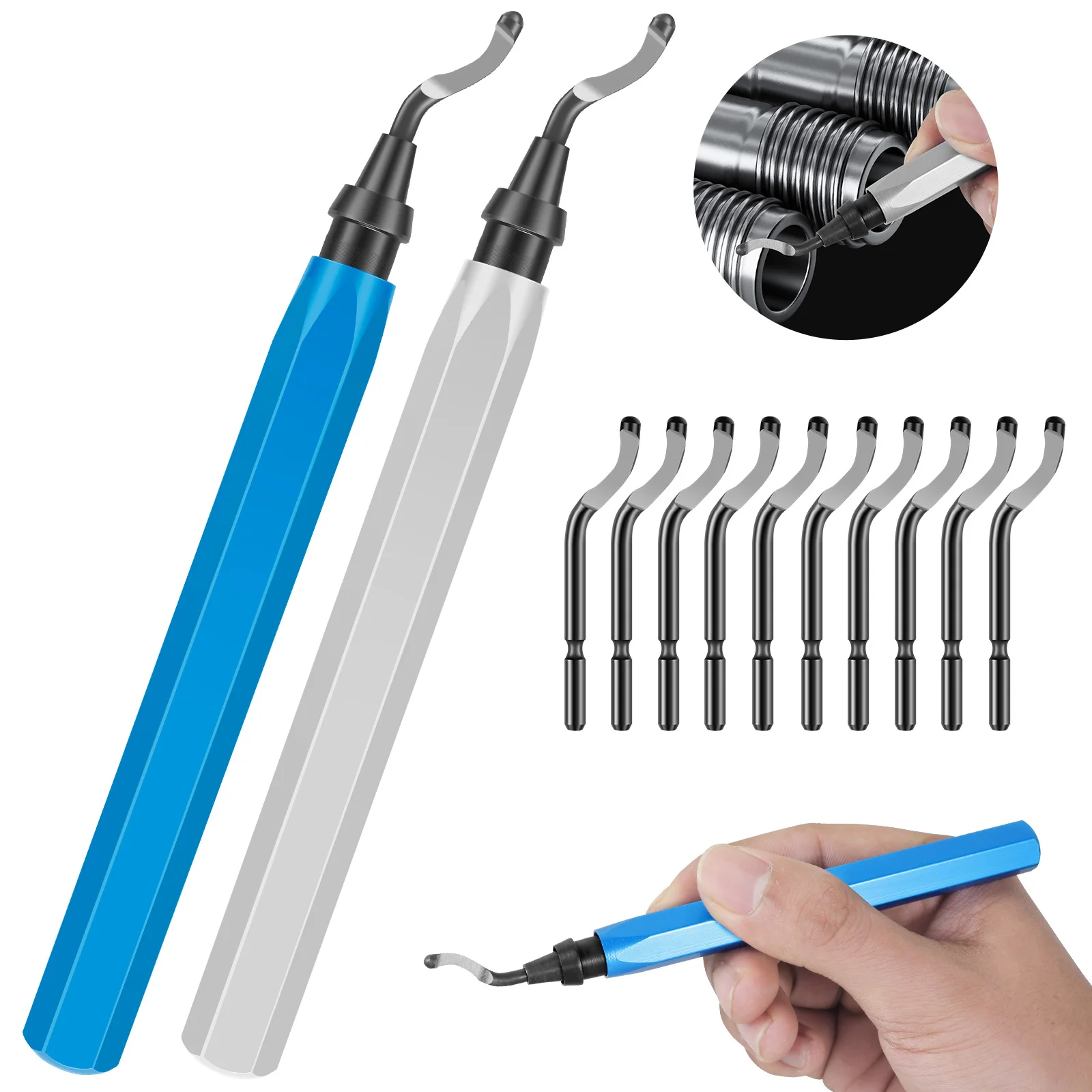 Deburring-Tool-Kit-Metal-Burr-Removal-Tool-Router-Bit-Rotary-Deburr ...