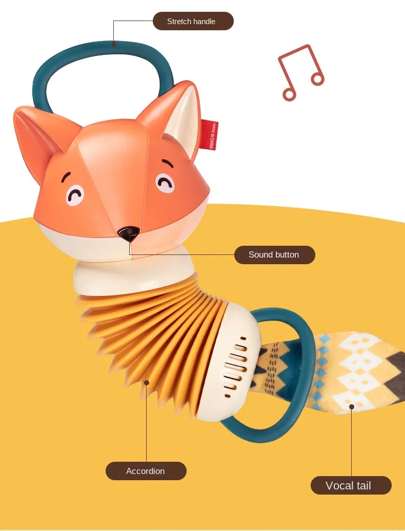 Talkie-walkie,Jouet éducatif en forme d'accordéon pour bébé,Animal de ...