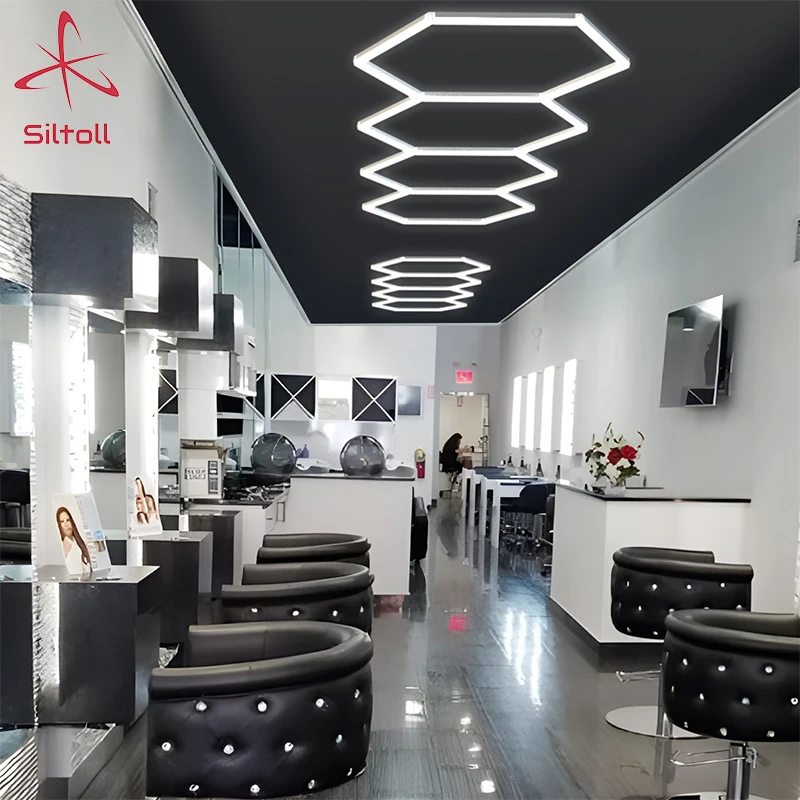 Luz-LED-hexagonal-para-detalhamento-do-carro-garagem-e-barbearia ...