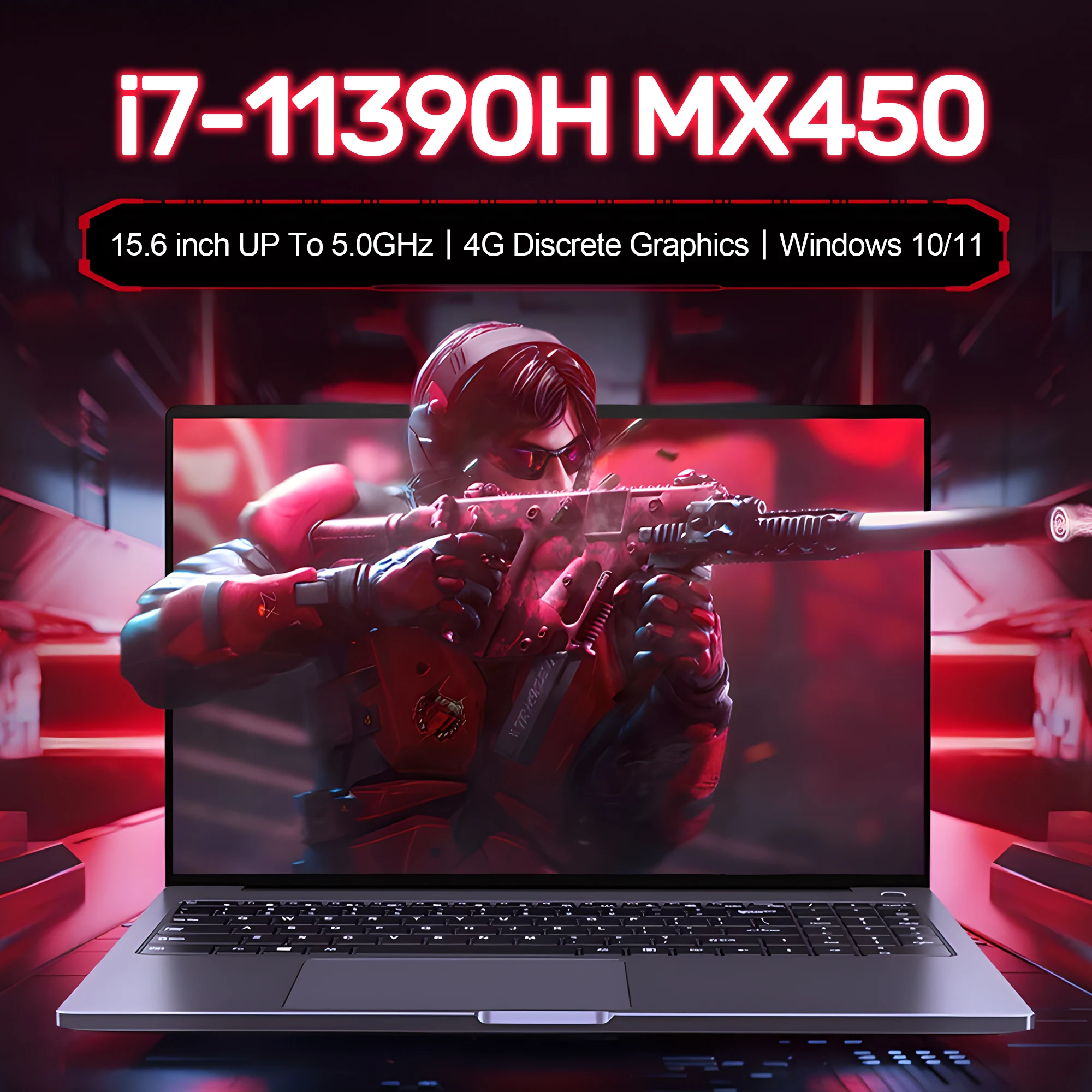 11th Gen i7 Gaming Laptop MX450 Graphics 15.6 inch 11390H(up to 5.0GHz ...