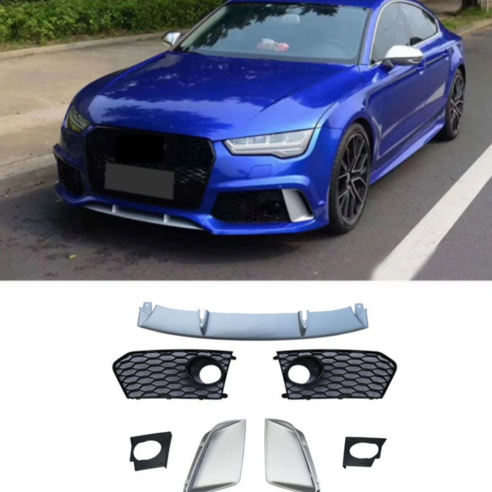Front-bumper-decorative-wind-blade-air-outlet-grille-lampshade-For-Audi ...