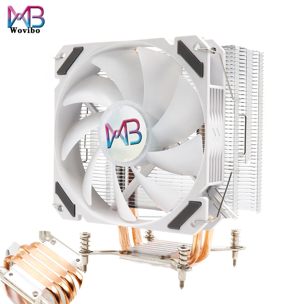 Wovibo 120mm CPU Cooler Fan PWM 4PIN ARGB RGB For LGA 1150 1151 1155 ...