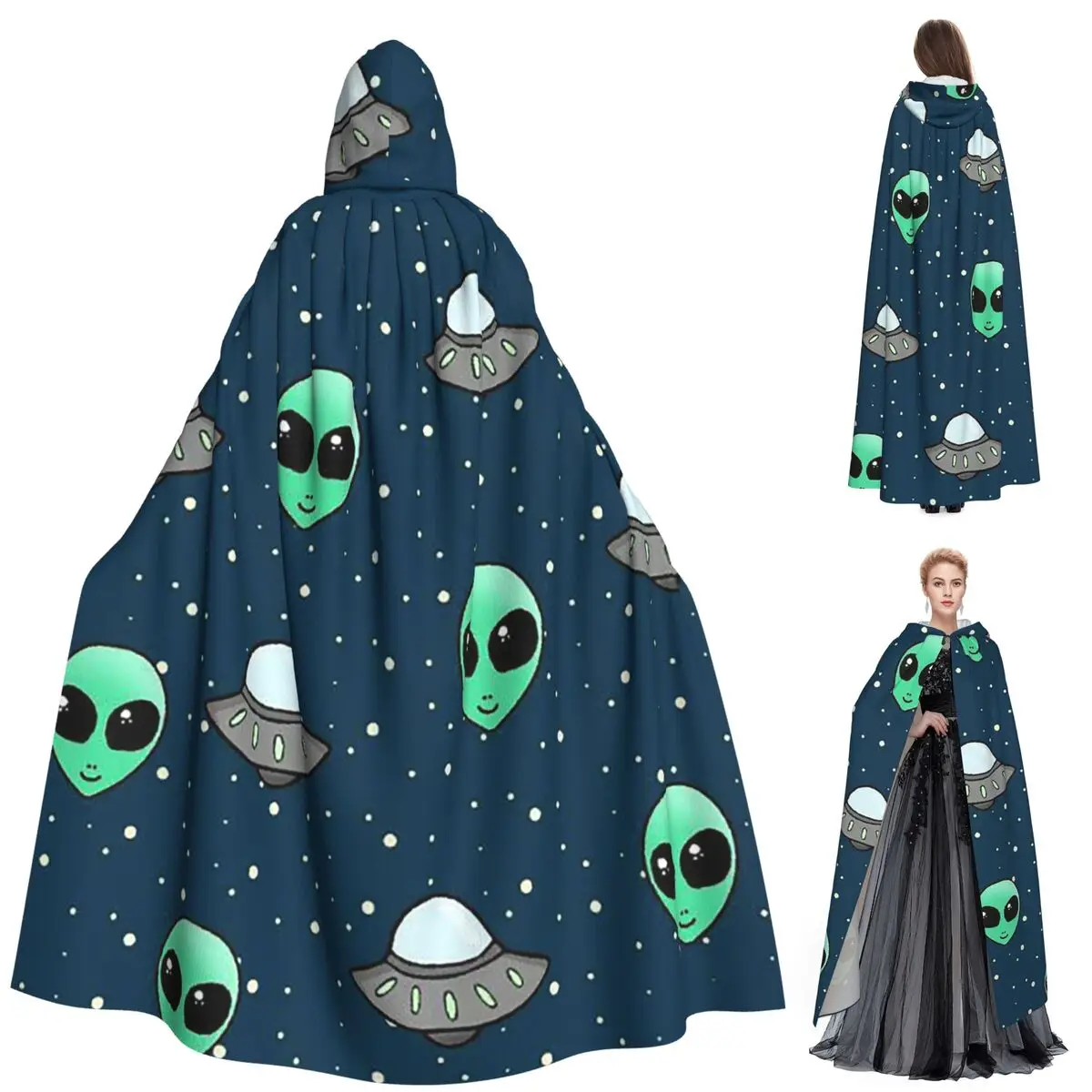 Alien Universe Wondrous Cosmos With Planet And Stars Long Hooded Cloak ...