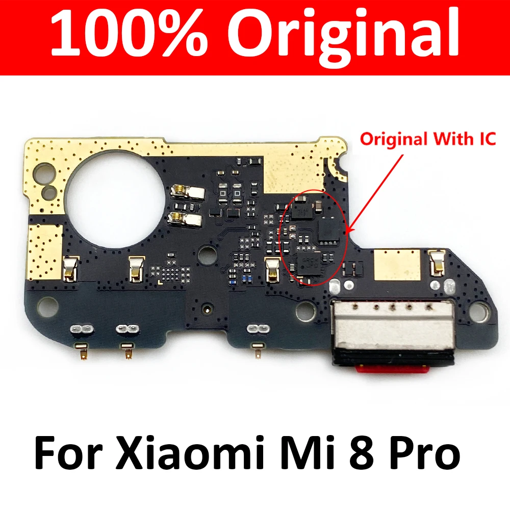 100% Original Charger Board PCB Flex สำหรับ Xiaomi Mi8 Mi 8 Pro ขั้วต่อพอร์ต USB Dock ชาร์จสาย ...