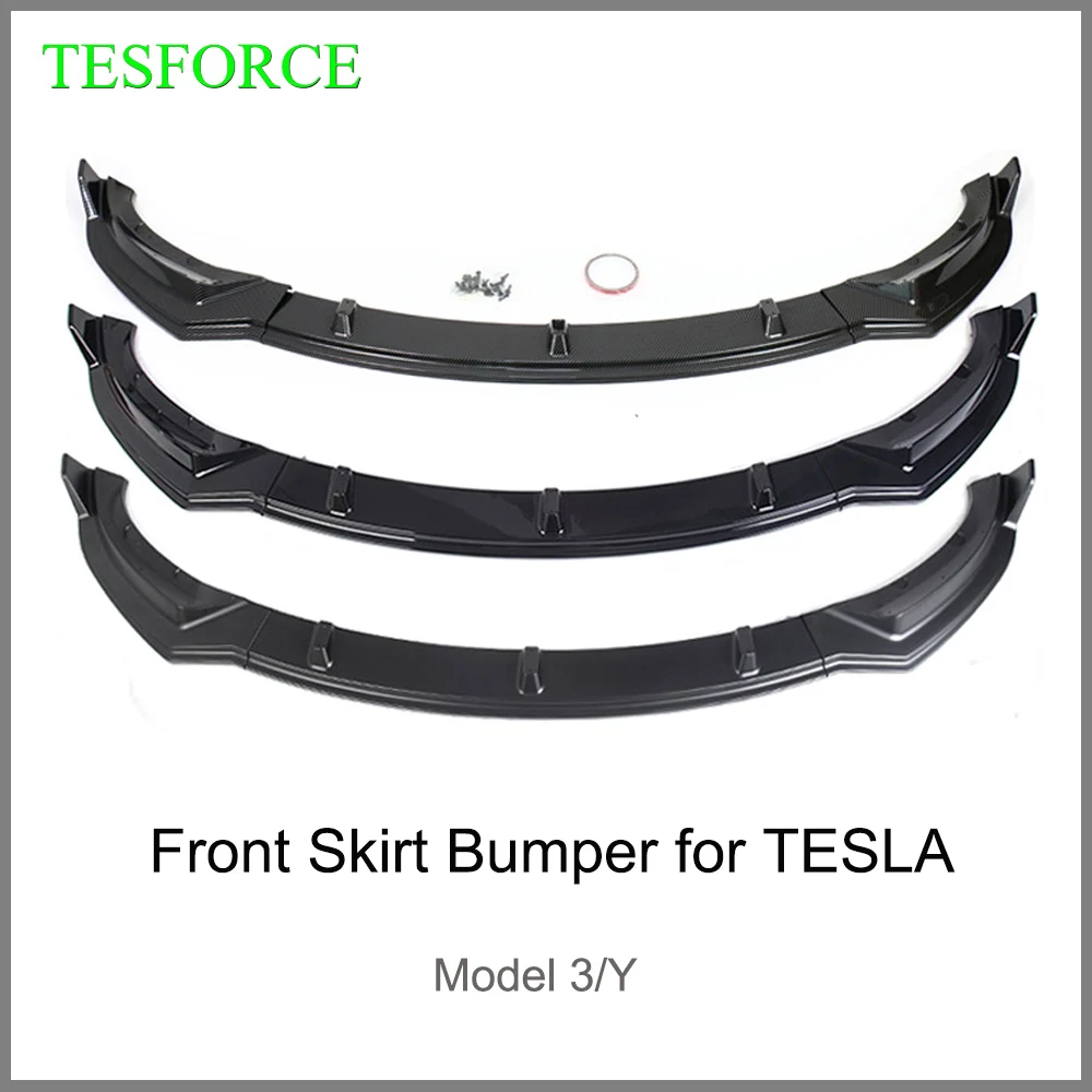 For Tesla Model 3/y Car Front Skirt Bumper Front Lip Protector ...