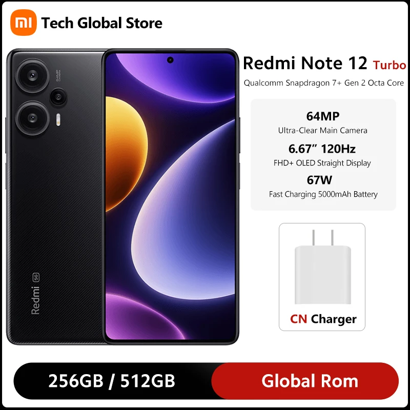 Xiaomi-Smartphone-Redmi-Note-12-Turbo-Rom-Global-5G-7-Gen-2-Octa-Core-6 ...