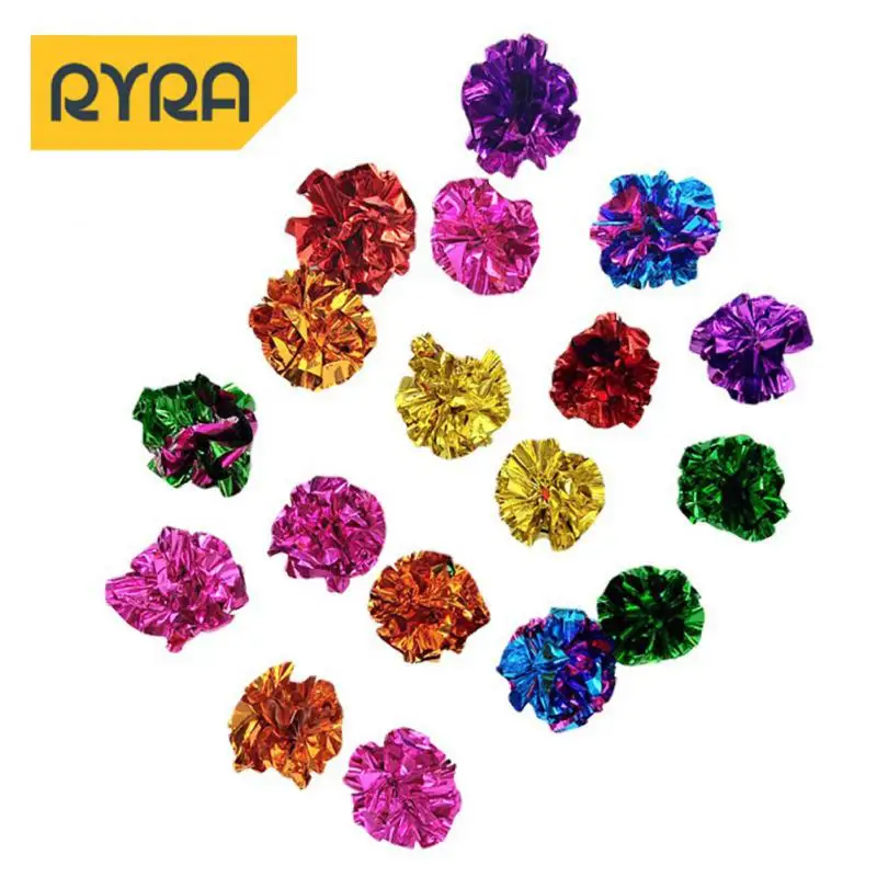 Cat-sounding-tin-foil-ball-self-hey-Toy-Interactive-Sound-Ball-Crinkle ...