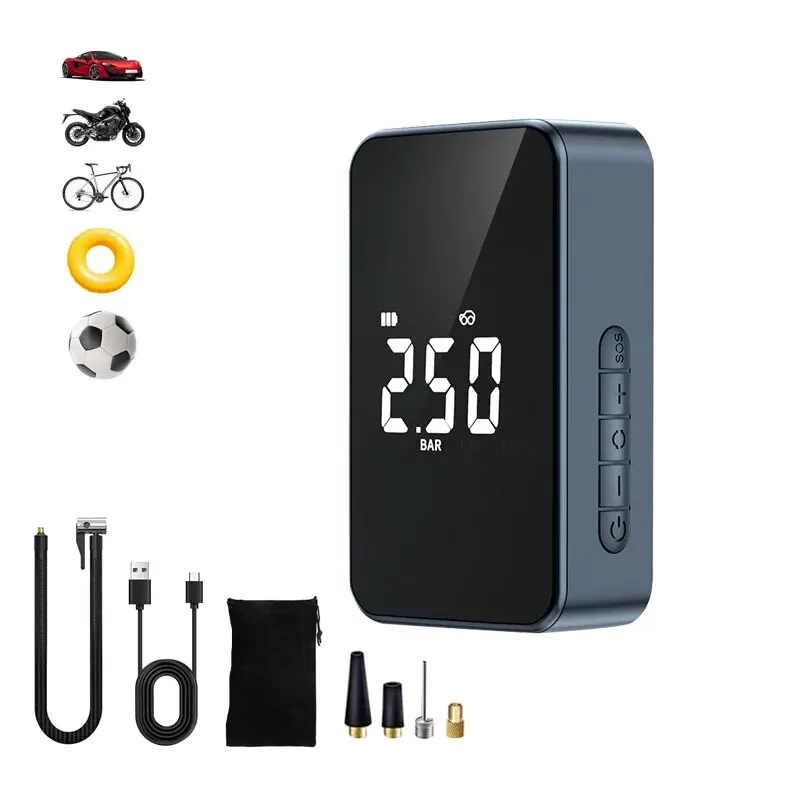 Mini-Car-Air-Pump-Digital-Display-Wireless-Air-Compressor-Portable-Tire ...