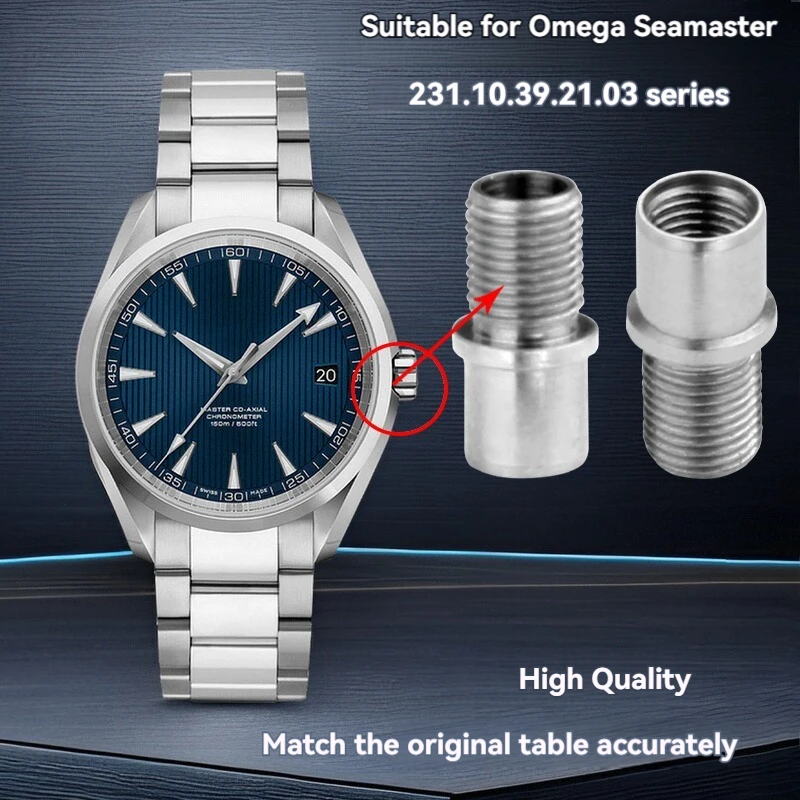 For Omega Head 231.10.39.21.03 Seamaster Series all steel screw crown ...