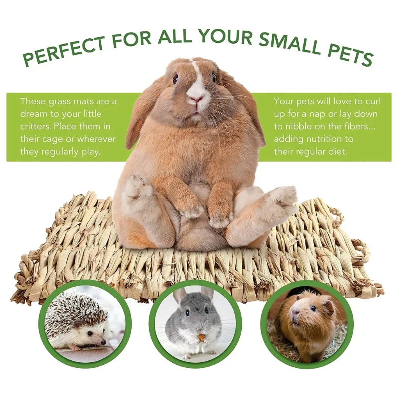 Creative Pet Straw Mat Rabbit Chew Hay Toy Hamster Kitten Puppy ...