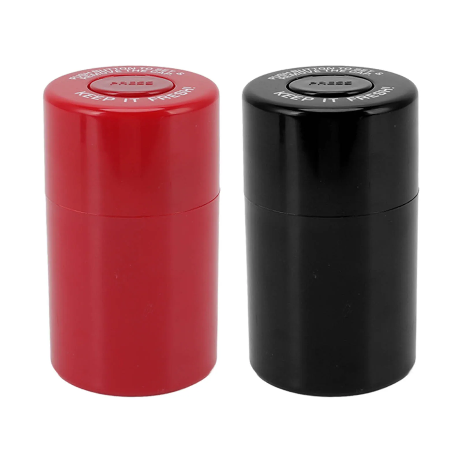 Round Plastic Airtight Stash Jar Smell Proof Herb Storage Case Sealed ...