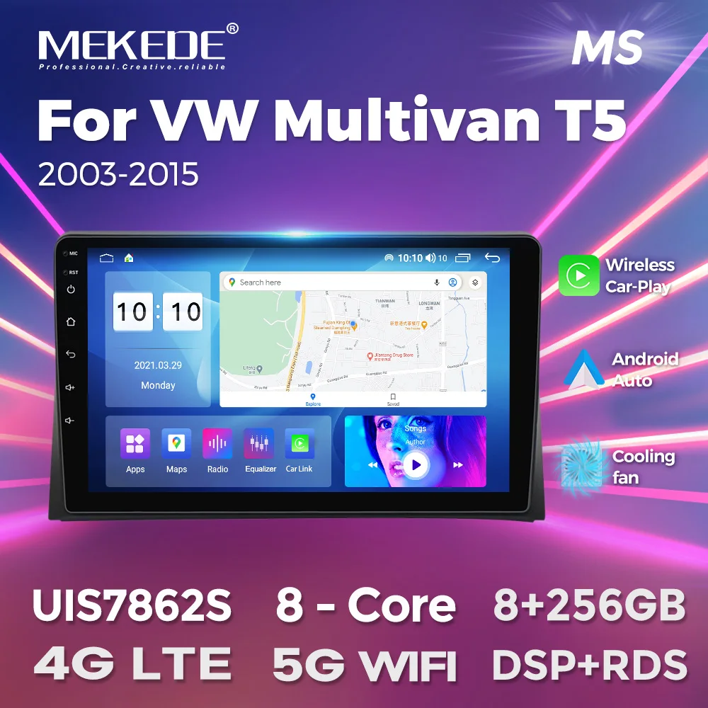 MEKEDE-UIS7862S-Carplay-Radio-For-Volkswagen-VW-Multivan-T5-2003-2015 ...