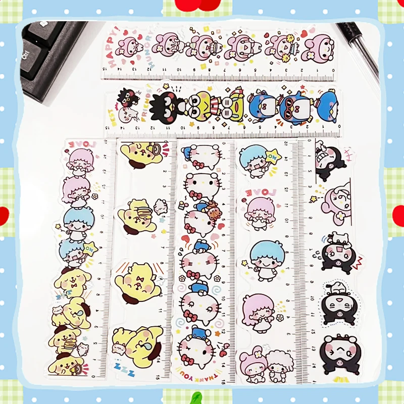 Sanrioed-Rulers-15Cm-Kawaii-Anime-My-Melody-Kuromi-Hello-Kitty-Cute ...
