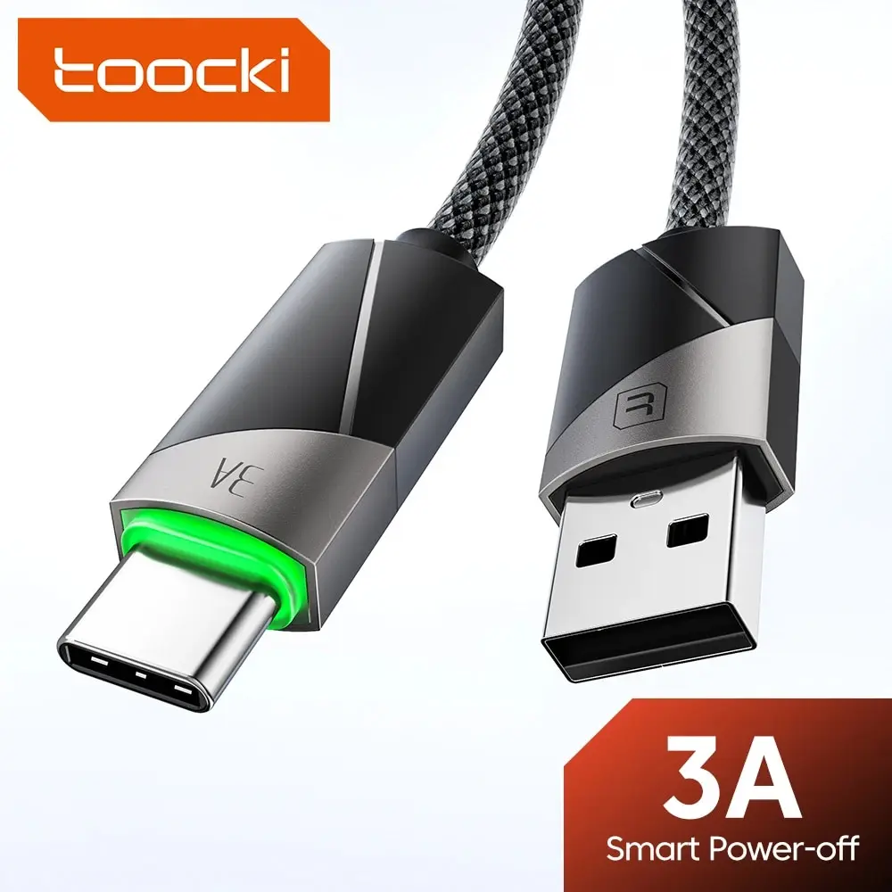 Toocki 60W USB Type C Cable 3A Fast Charging Charger Smart Power-off ...