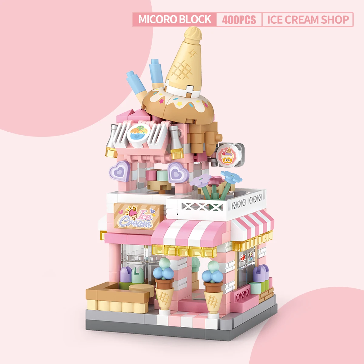 Building-block-street-view-food-ice-cream-house-store-fresh-flower-shop ...