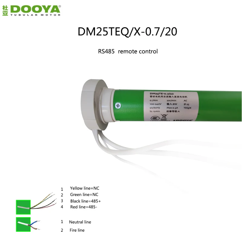 Dooya-Tubular-Motor-220V-50MHZ-DM25TEQ-with-RS485-Motorized-Rolling ...