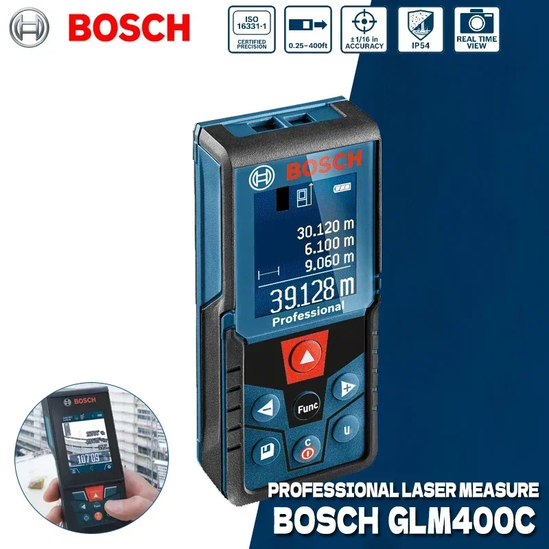 BOSCH GLM 400 medidas láser pantalla a Color medidor de distancia de ...