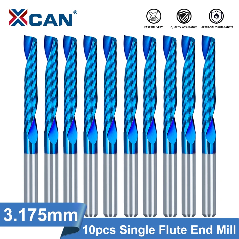 XCAN-Single-Flute-End-Mill-Cutter-1-8-3-175mm-Shank-Carbide-Spiral ...