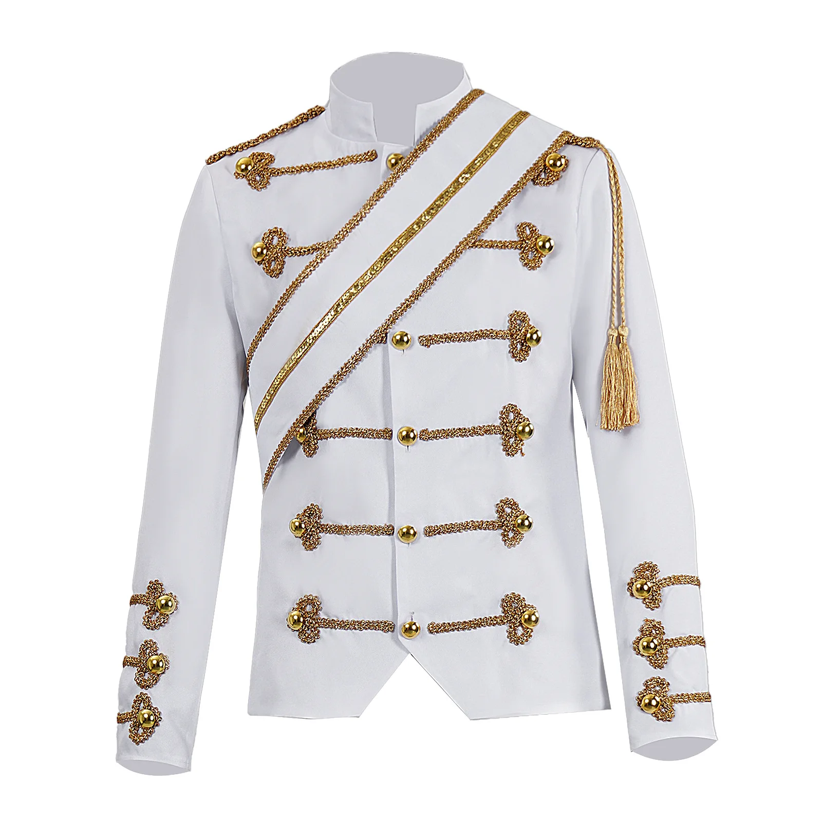 Michael Jackson MJ Coat Dance Sequins Suit Jacket Stage Singer White ...