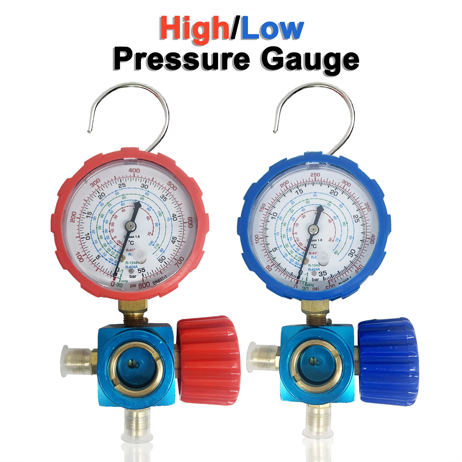 Air Condition Gauge For R410A R22 R134a R404A 500psi/800psi ...