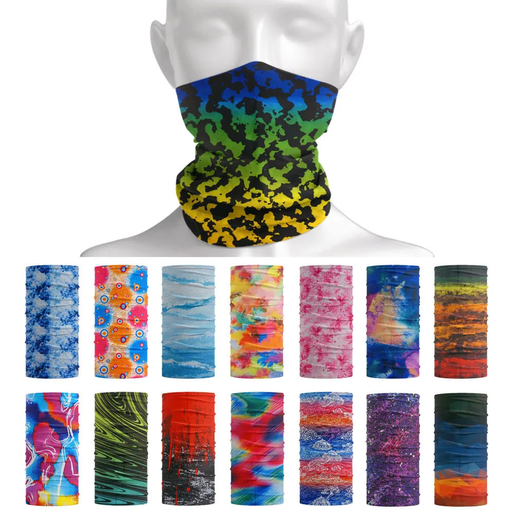 Printed-Colorful-Neckchief-Women-Summer-Outdoor-Bandanas-Sun-Protective ...