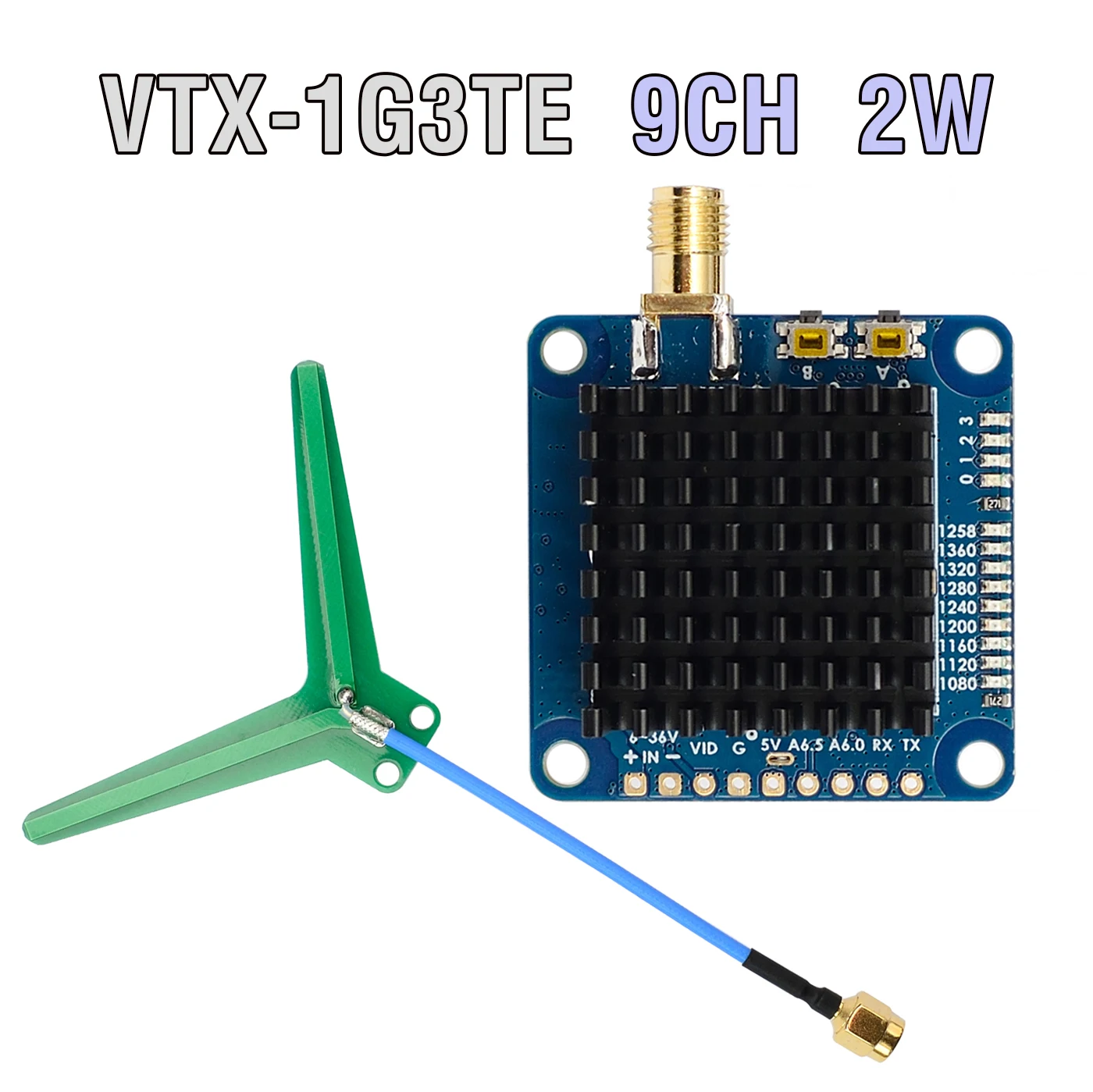 Video-Transmitter-VTX-1G3TE-1-2GHz-1-3GHz-2000mW-2W-9CH-with-Tramp-VTX ...