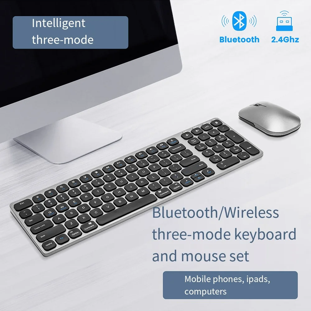Wireless-Dual-Mode-Keyboard-Mouse-Combos-Rechargeable-Mute-Ultra-Thin ...