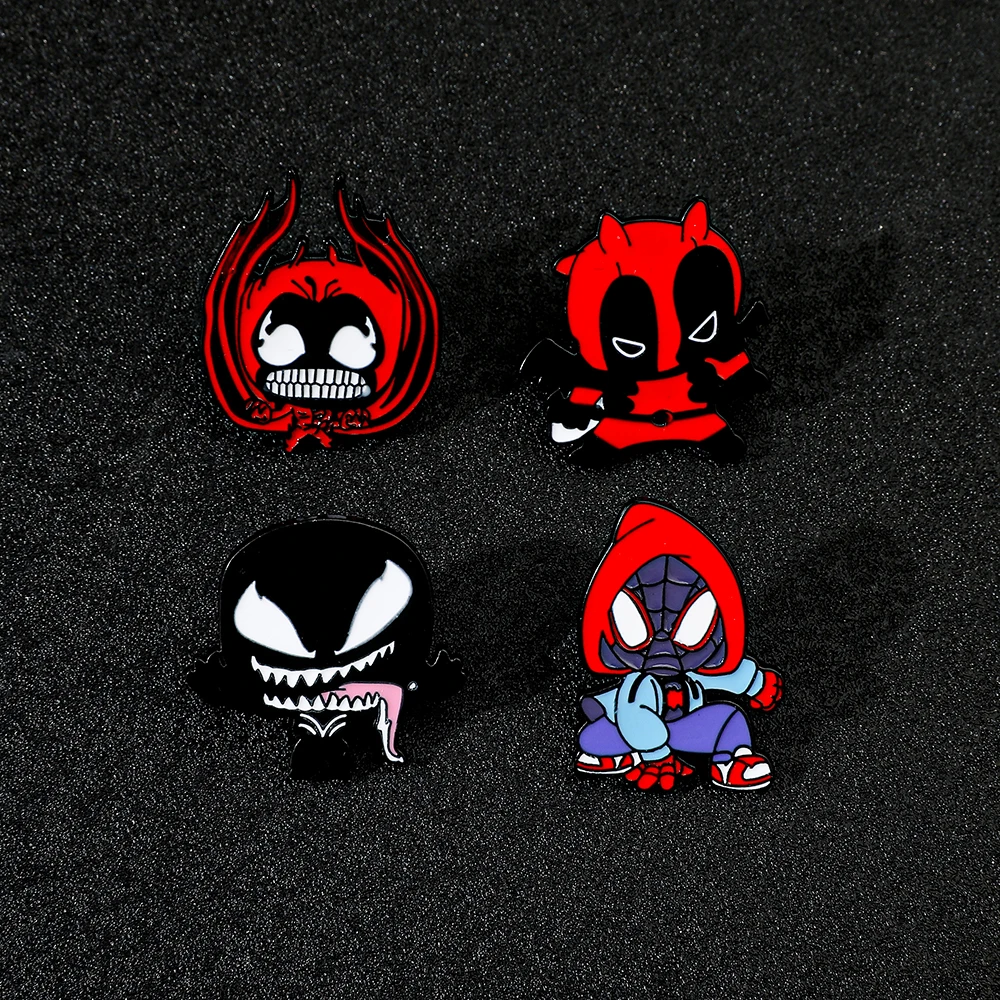 Venom Anime Action Figure Pins Cool Marvel Badges for Backpacks ...