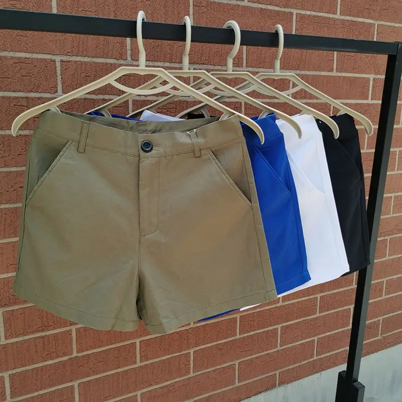 2024-Men-s-Fashion-Summer-Korean-Pocket-Casual-Short-Pants-Male-Solid ...
