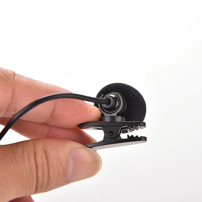 NEW .5mm Mini Studio Speech Mic Microphone Clip On Lapel For PC Desktop ...