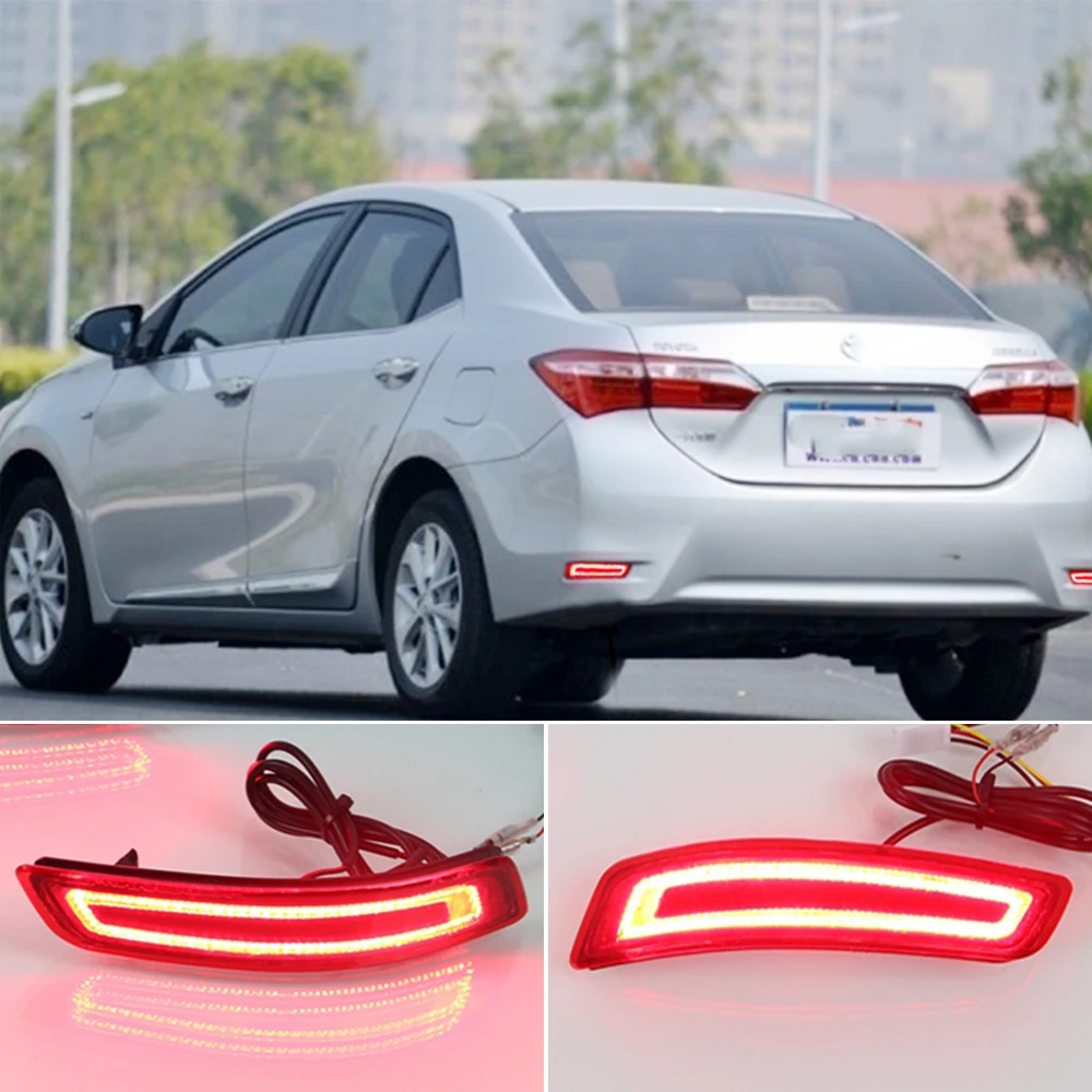 2PCS For Toyota Corolla Altis 2014 2015 2016 2017 2018 Car LED Rear Fog ...