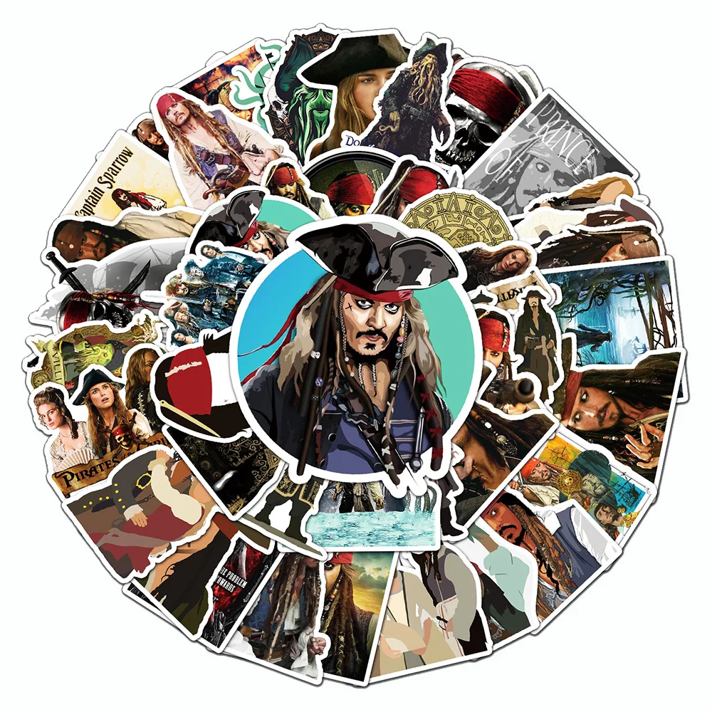 10-30-50pcs-Disney-Movie-Pirates-of-the-Caribbean-Stickers-Decal-for ...