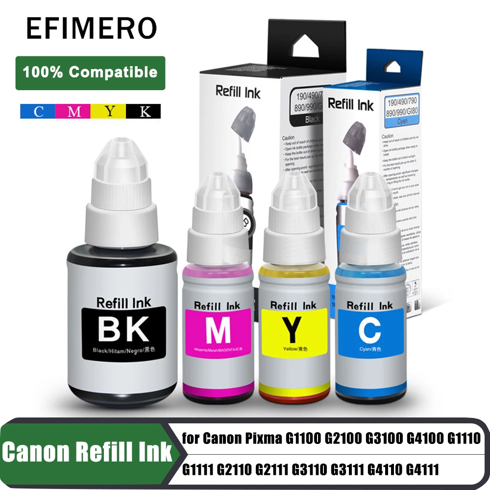 Dye-Ink-Canon-Gi-190-Ink-Refill-Suit-For-Canon-G1100-G2100-G3100-G4100 ...