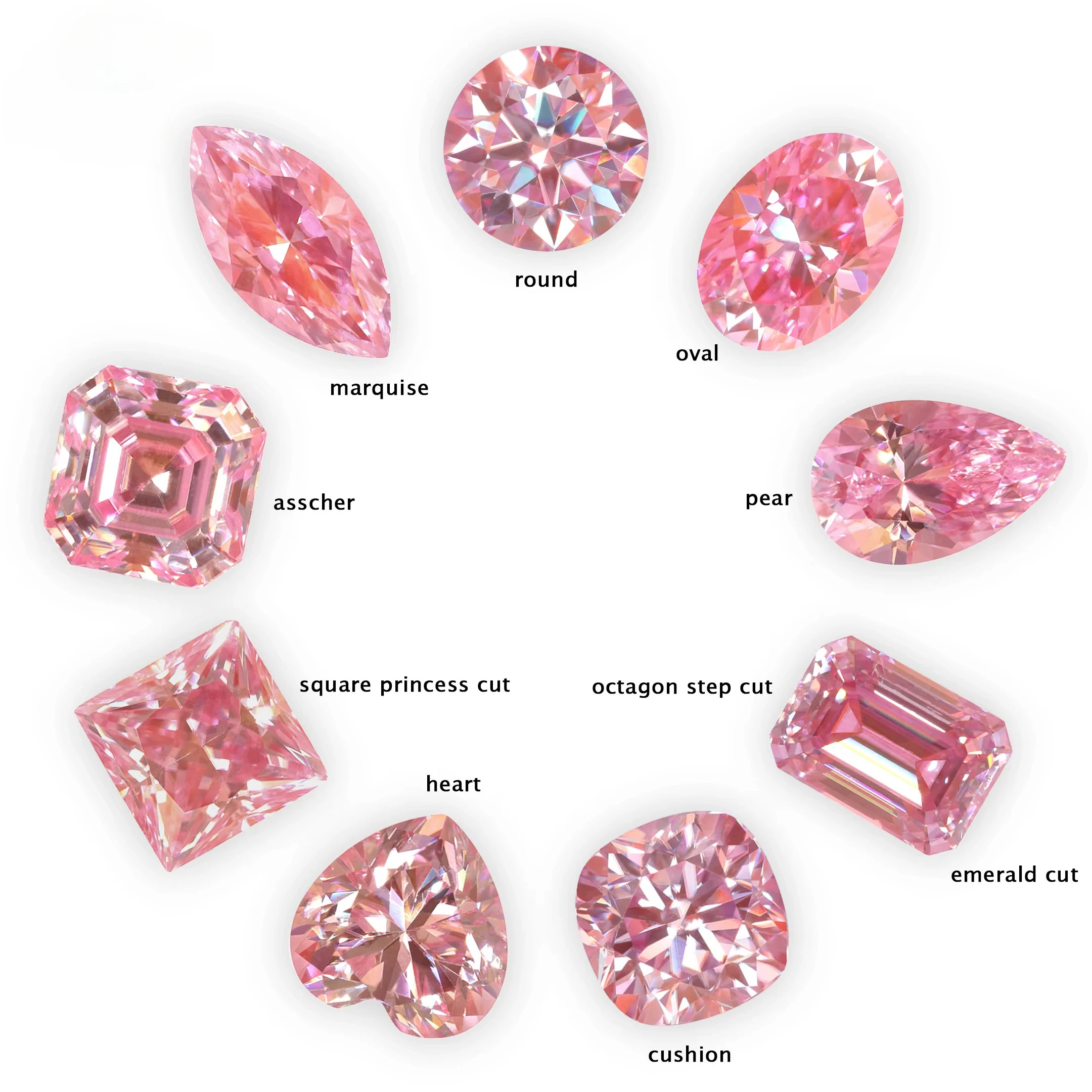With IGI certificates Fancy Color Pink Diamond CVD HPHT Colored Lab ...