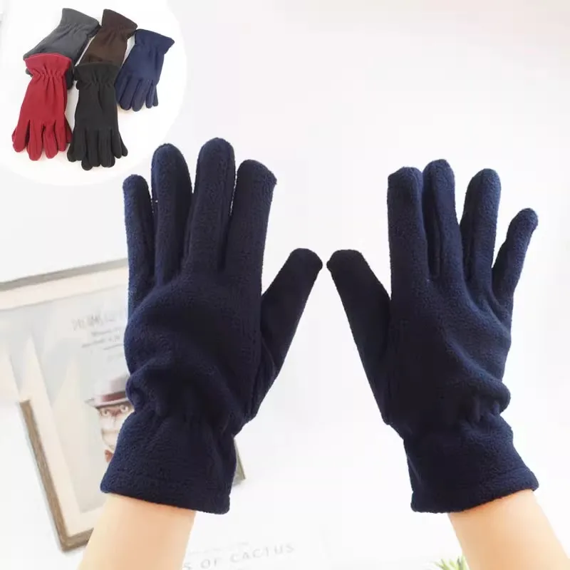 Adults-MEM-WOMEN-Thicken-Fleece-Gloves-Winter-Warm-Thermal-Full-Finger ...