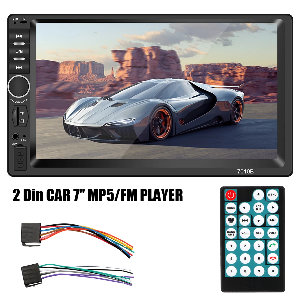 7" Multimedia Video Player Touch Screen Car Stereo MP5 Bluetooth Auto ...