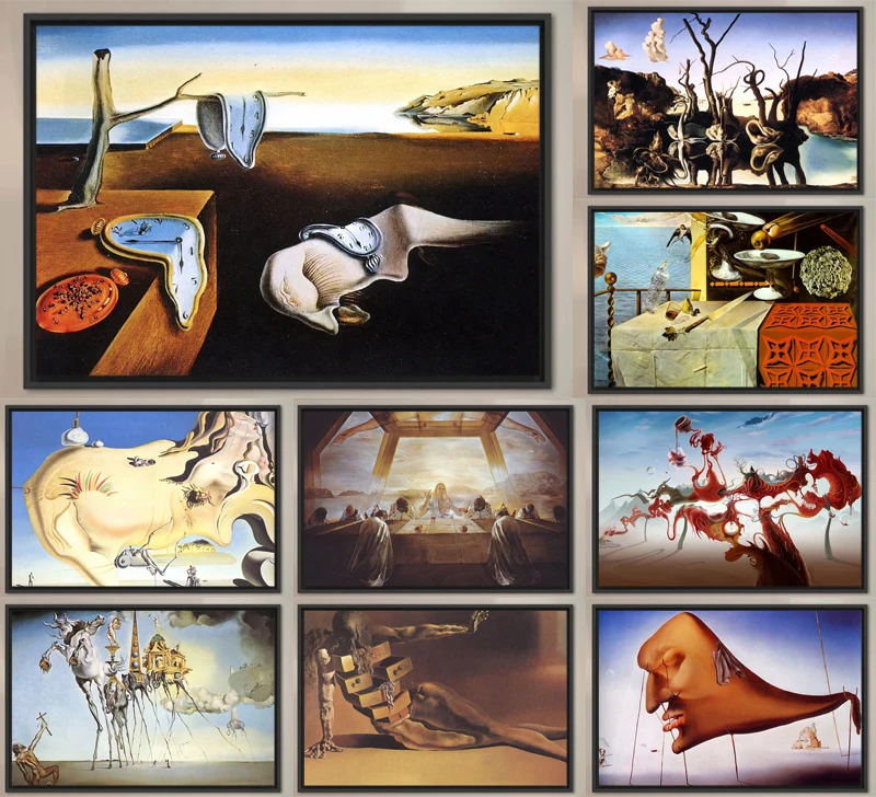 Salvador Dali Surrealism Abstract Series Canvas Painting Poster ...