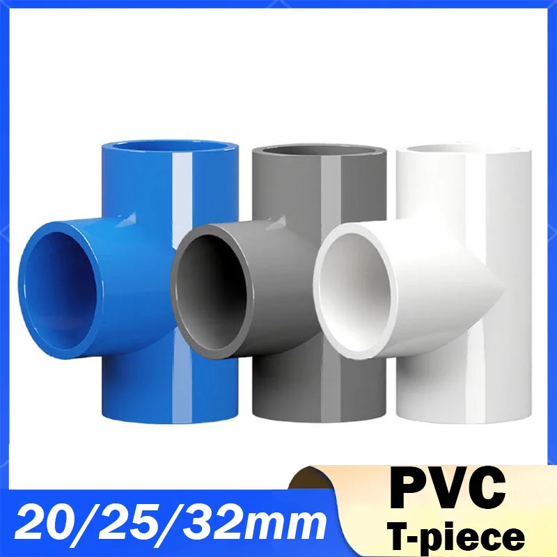 20mm 25mm 32mm Grey/White/Blue PVC Pipe Connector Straight Elbow Tee ...