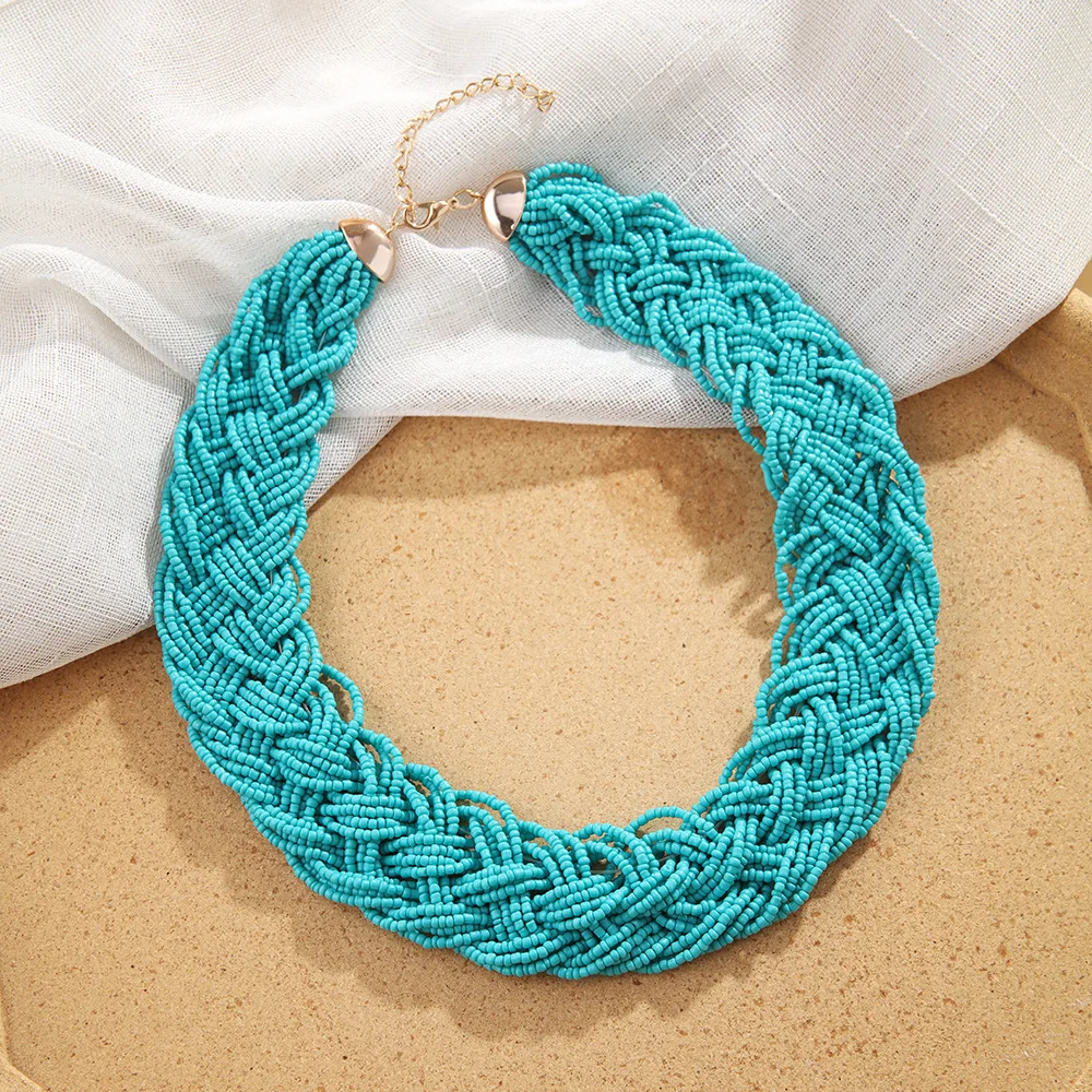 2024Bohemian-exaggerated-rice-bead-twist-braid-style-women-s-clavicle ...