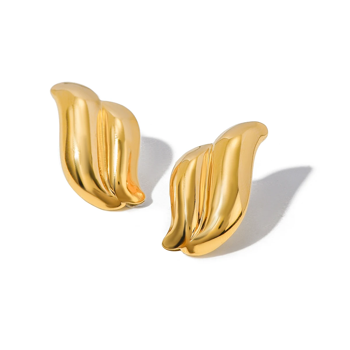 Youthway-Double-Layers-Small-Wing-Shaped-Earrings-Stainless-Steel-Metal ...