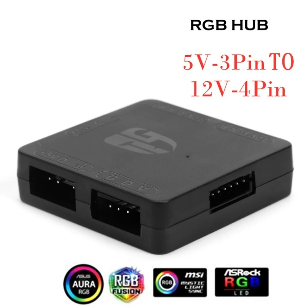 RGB-Converter-5V-3Pin-ARGB-12V-4-Pin-RGB-Light-Transfer-Chassis-Fan ...