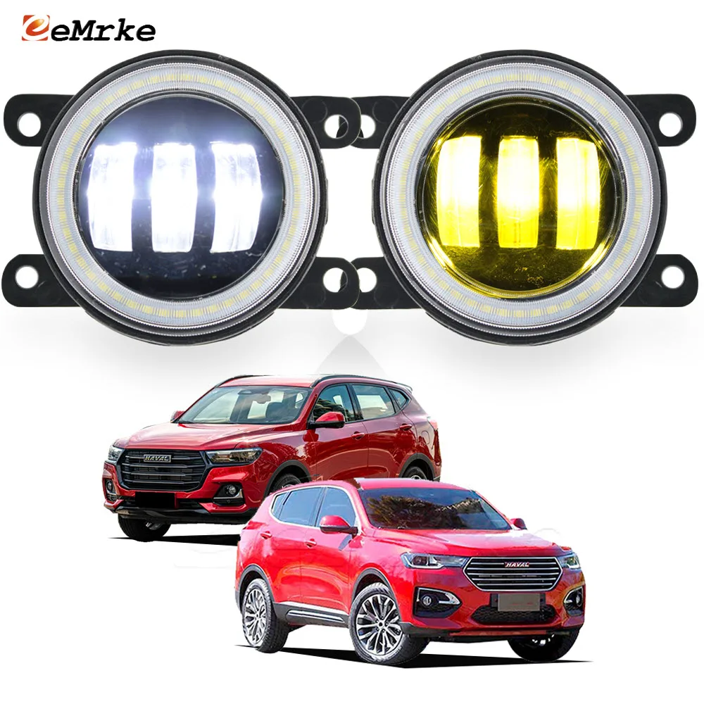 Led Fog Lights for Haval H6 2019 2020 2021 2022 Angel Eyes DRL Rings ...