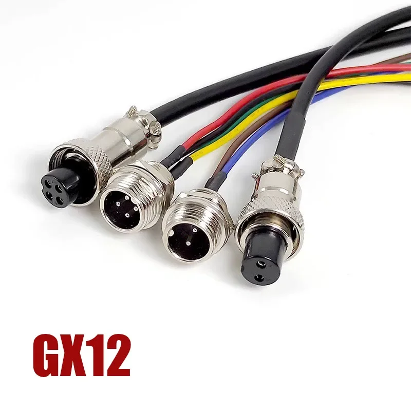 GX12 Aviation Plug Connection Cable M12 Male Female Connector 5A 2 3 4 ...